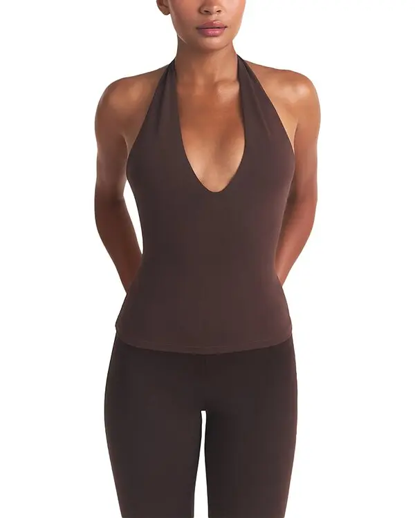 SKIMS Smooth Layers Halter Top - Cocoa