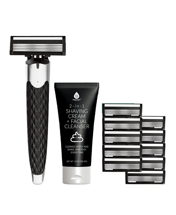 PURSONIC Premium Comfort Shaving Kit Complete Grooming Essentials