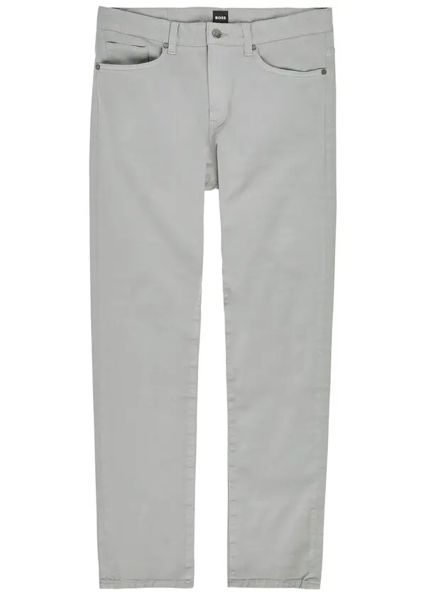 BOSS Delaware Slim-leg Stretch-cotton Jeans - Grey