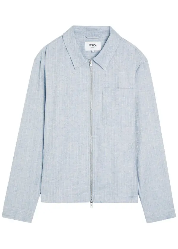 WAX LONDON Eldon Striped Cotton And Linen-blend Jacket