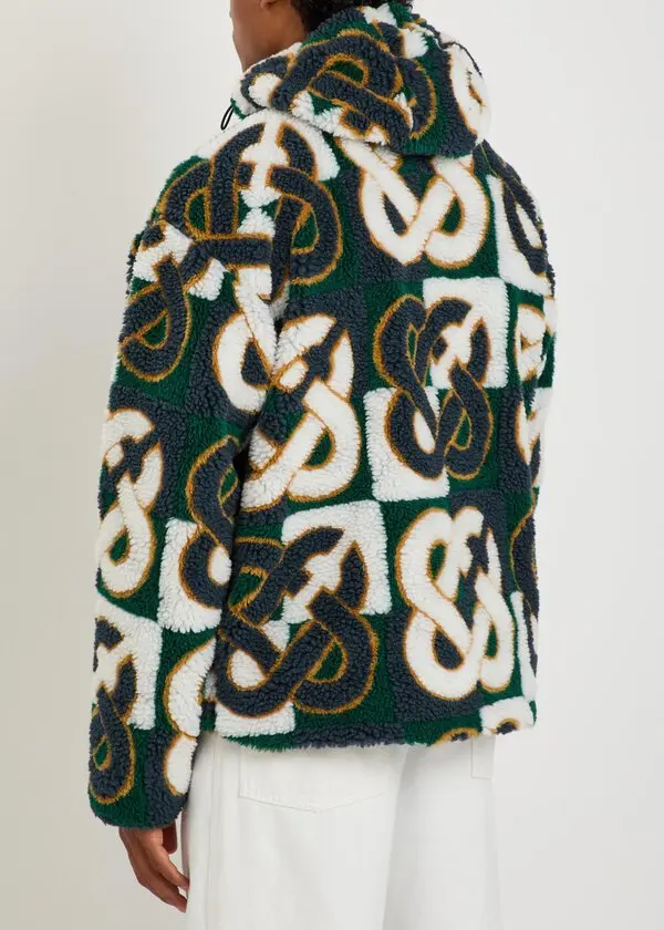 Casablanca Logo-monogrammed Hooded Fleece Jacket - Multi Print