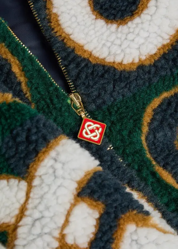 Casablanca Logo-monogrammed Hooded Fleece Jacket - Multi Print
