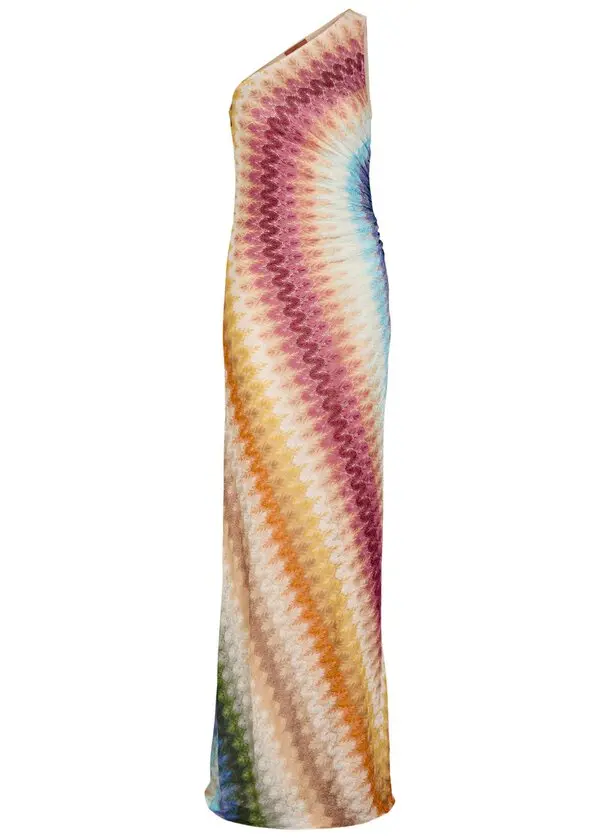 Missoni One-shoulder Patterned Maxi Dress - Multicoloured