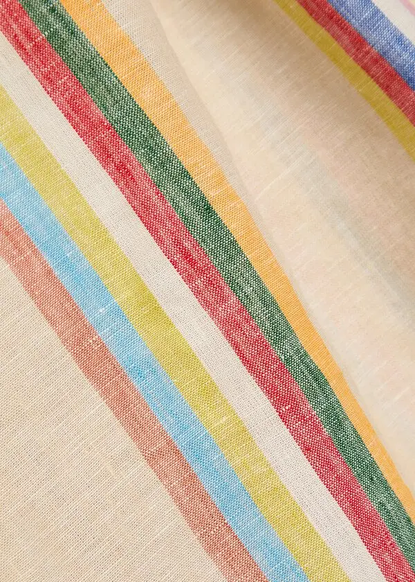 Staud Laura Striped Linen Maxi Dress