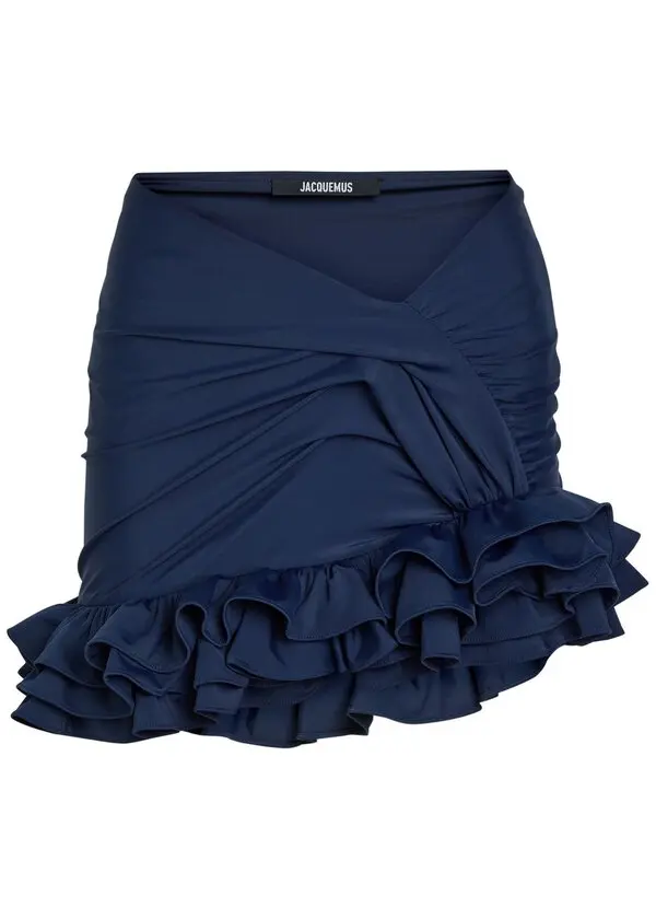 Jacquemus La Mini Jupe Playa Ruffled Mini Skirt