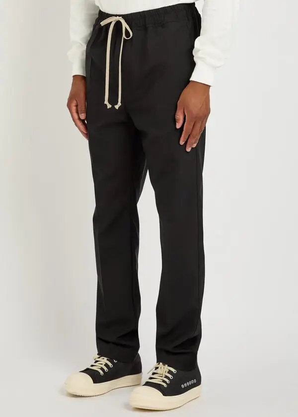 Rick Owens Slim-leg Stretch-wool Sweatpants