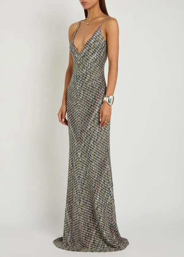 Missoni Sequin-embellished Metallic-knit Gown - Multicoloured