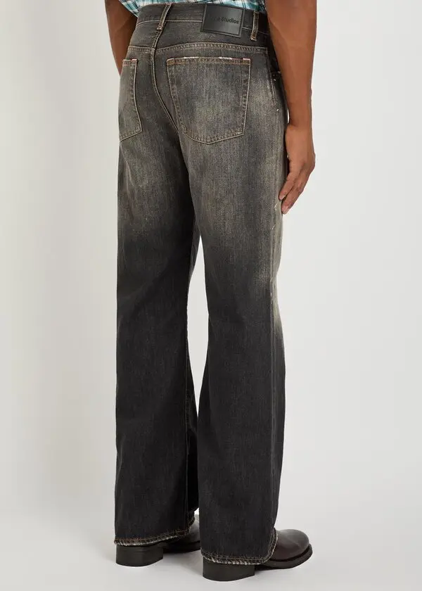 Acne Studios Paint-effect Straight-leg Jeans