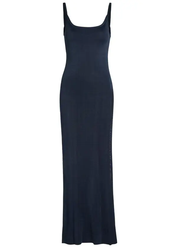 Jacquemus La Robe Nodo Pointelle-knit Maxi Dress