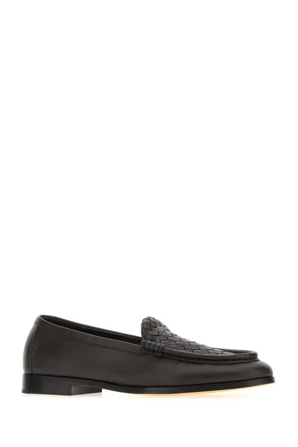 Bottega Veneta Dark Leather Silenzio Loafers - Brown