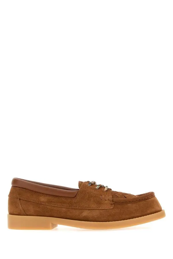Bottega Veneta Suede Boat Shoes - Brown