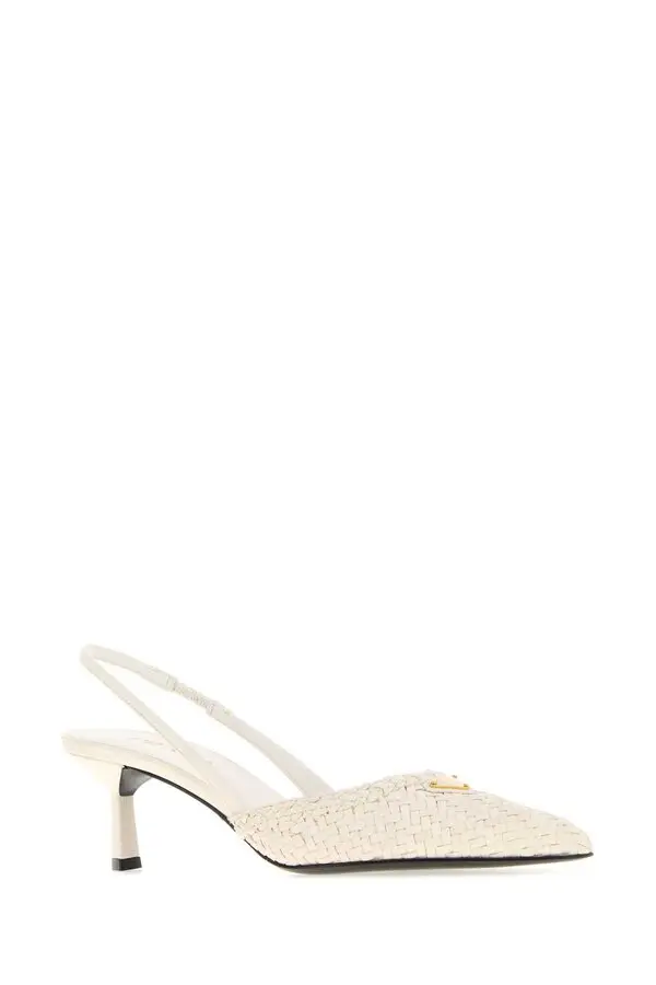 Prada Slingback Pumps - White