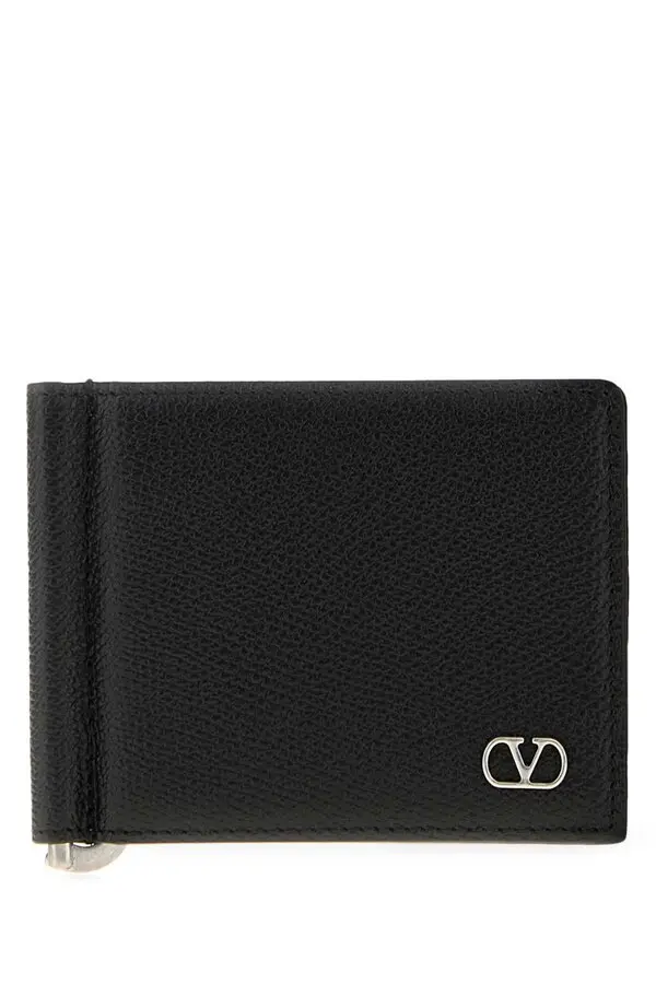 Valentino Garavani Black Leather Card Holder