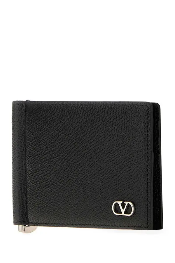 Valentino Garavani Black Leather Card Holder