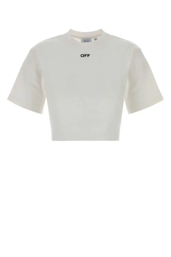 Off-White Stretch Cotton T-shirt - White