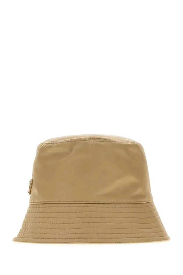 Prada Beige Nylon Bucket Hat - Brown