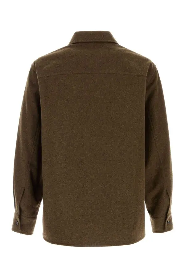 JIL SANDER Khaki Wool Shirt