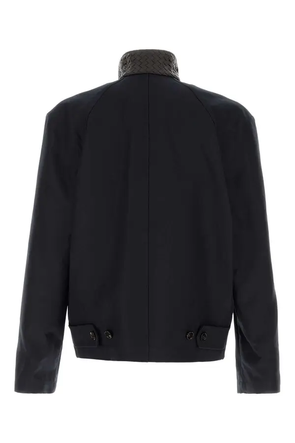 Bottega Veneta Navy Gabardine Harrington Jacket