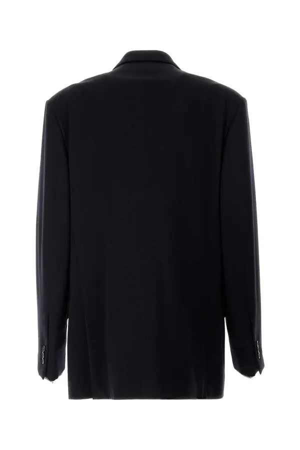 Loewe Navy Wool Blend Blazer - Blue