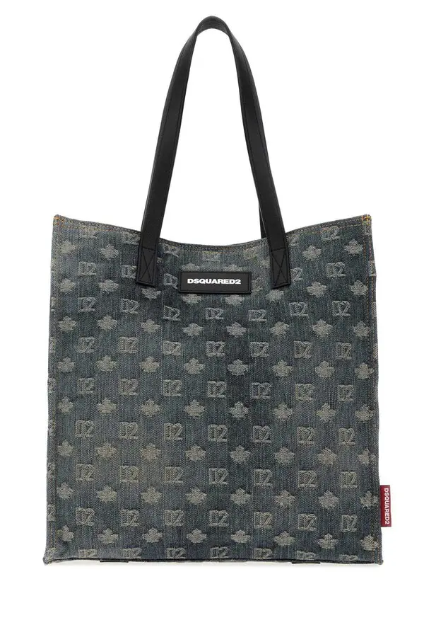 Dsquared2 Embroidered Denim Shopping Bag - Multicolor