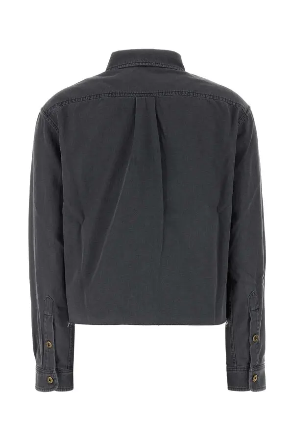 Miu Miu Dark Grey Chambray Shirt - Gray