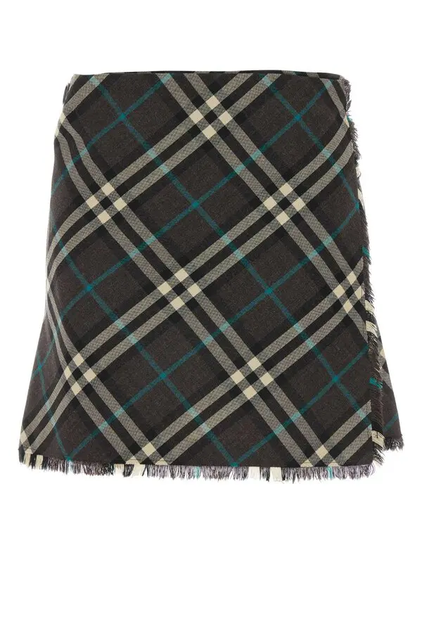 Burberry Embroidered Polyester Blend Mini Skirt - Multicolor