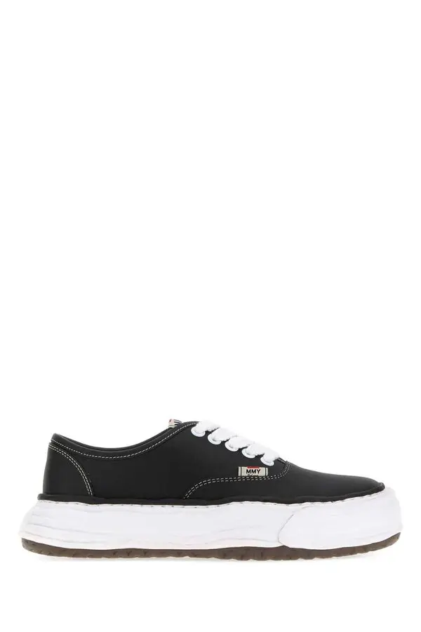 Mihara Yasuhiro Leather Baker Sneakers - Black