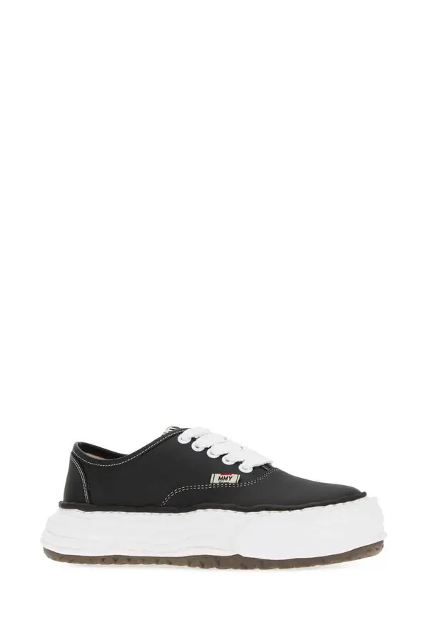 Mihara Yasuhiro Leather Baker Sneakers - Black