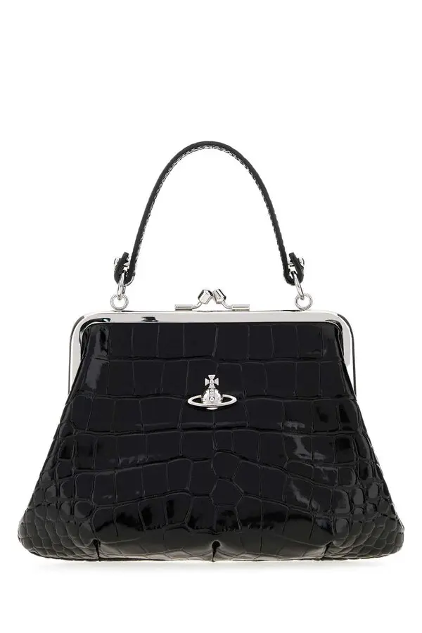 VIVIENNE WESTWOOD Leather Granny Handbag - Black