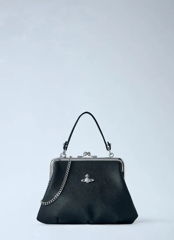 VIVIENNE WESTWOOD Leather Granny Handbag - Black
