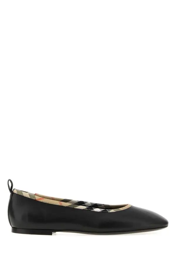 Burberry Leather Ballerinas - Black