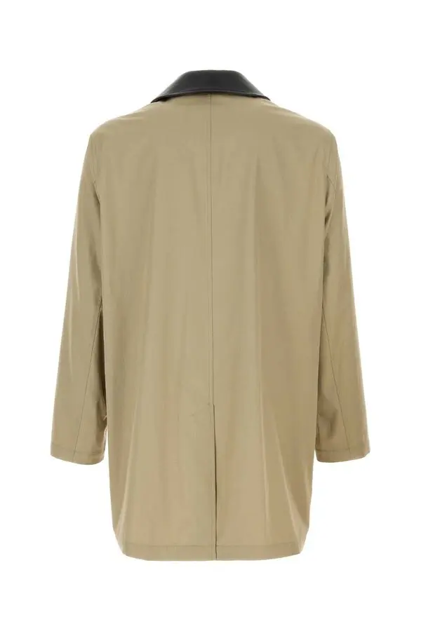 Burberry Cappuccino Cotton Meadowbank Overcoat