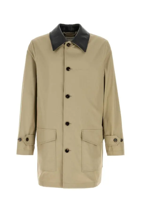 Burberry Cappuccino Cotton Meadowbank Overcoat - Brown