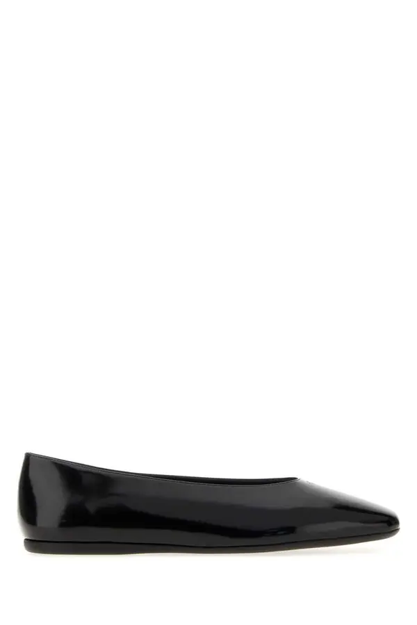 Prada Leather Ballerinas - Black