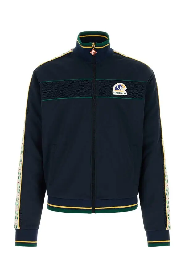 Casablanca Navy Tech Fabric Track Jacket - Blue