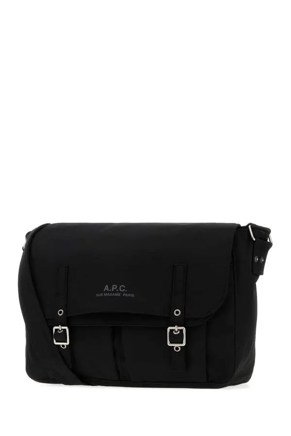 A.p.c. Canvas Messenger Bag - Black
