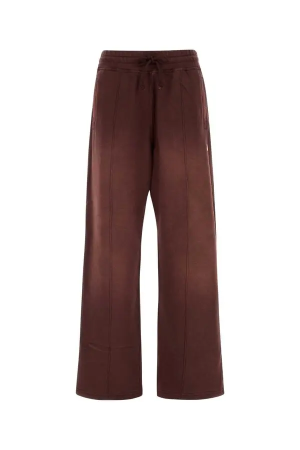 GOLDEN GOOSE Burgundy Cotton Joggers - Red