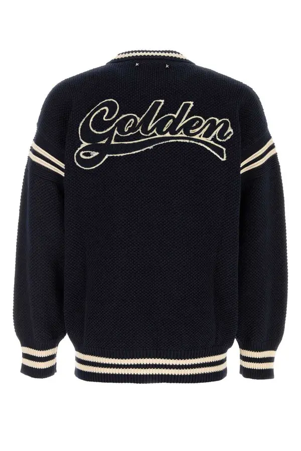 GOLDEN GOOSE Midnight Cotton Oversize Sweater - Blue