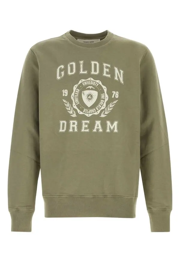 GOLDEN GOOSE Army Cotton Sweatshirt - Green
