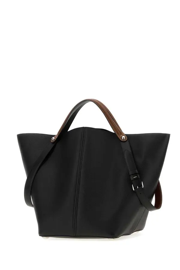 MAISON MARGIELA Leather Shopper Bag - Black