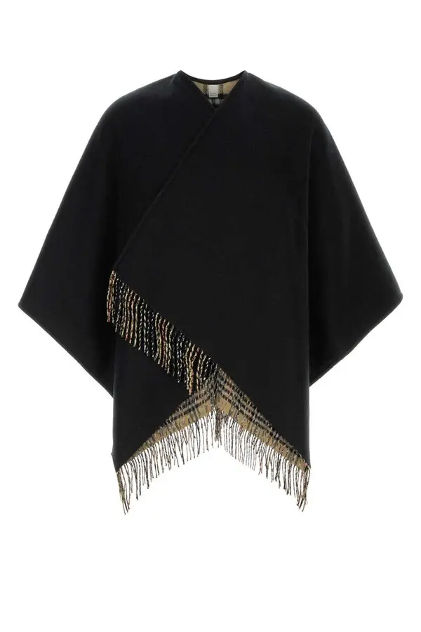 Burberry Wool Reversible Cape - Black