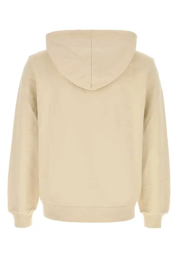 A.p.c. Sand Stretch Cotton Sweatshirt With Logo - Brown