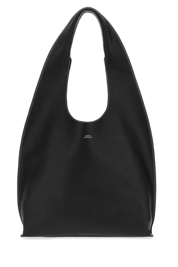 A.p.c. Le Neige Leather Shoulder Bag - Black