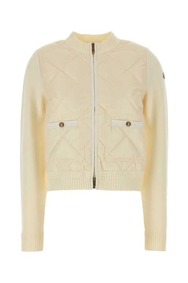 Moncler Ivory Cotton Cardigan