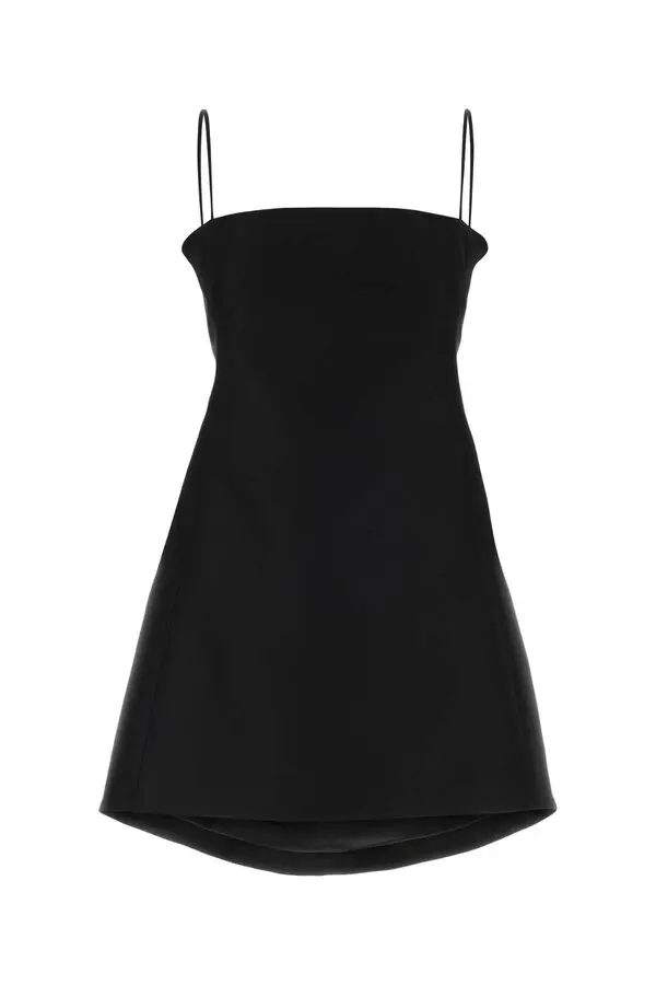 Balenciaga Wool Blend Mini Dress - Black