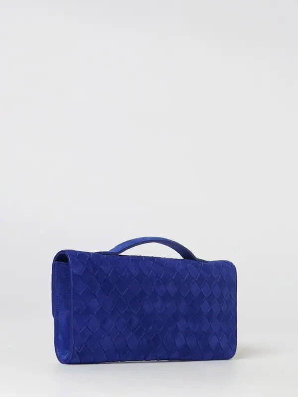 Bottega Veneta Royal Blue Suede Clutch