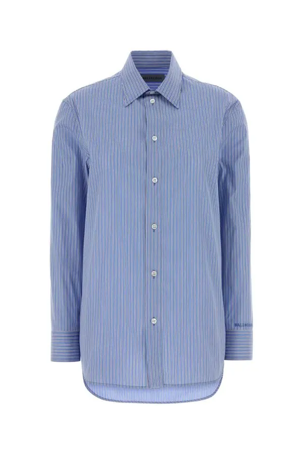 Balenciaga Embroidered Poplin Shirt - Multicolor