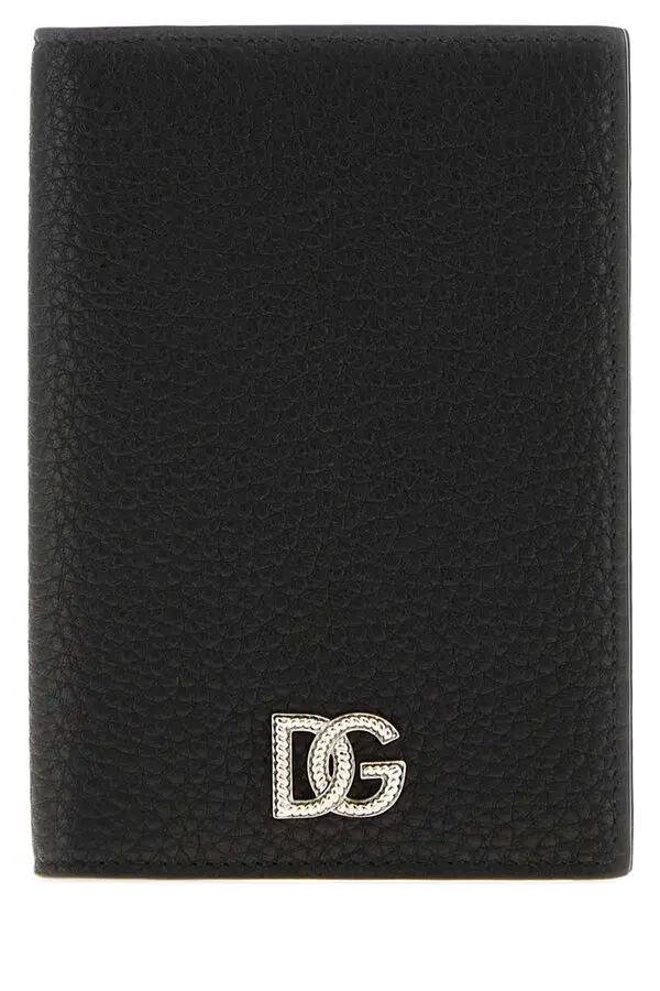 Dolce & Gabbana Leather Passport Holder - Black
