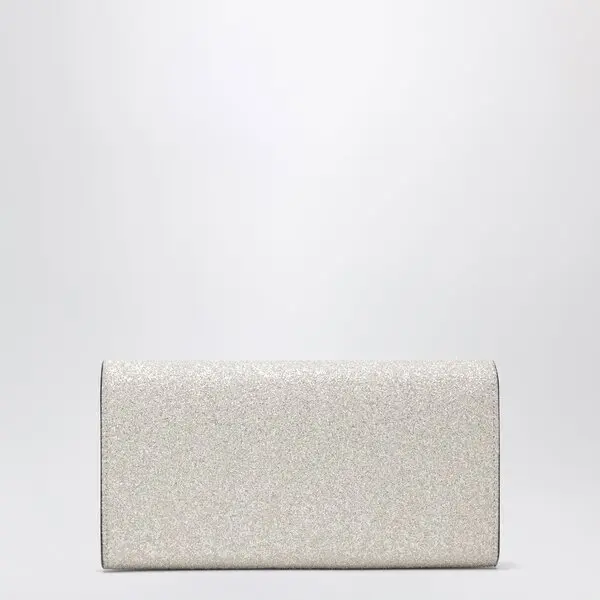 JIMMY CHOO Emmie Pouch With Light Gold Micro-glitter