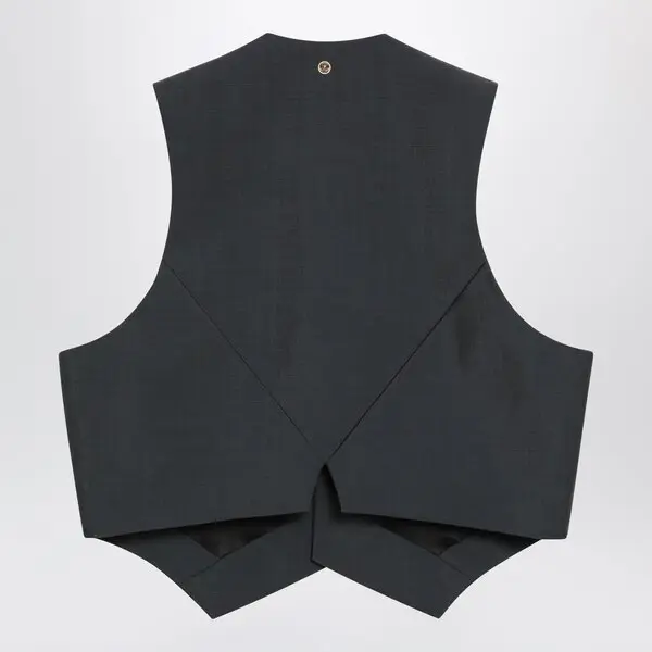 Versace Grey Mohair Wool Vest